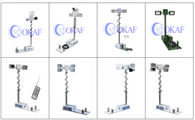 RS485 66km/h IP Camera 600W Telescopic Folding Mast