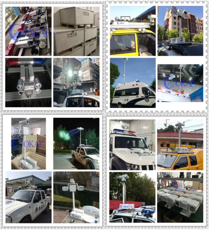 RS485 66km/h IP Camera 600W Telescopic Folding Mast
