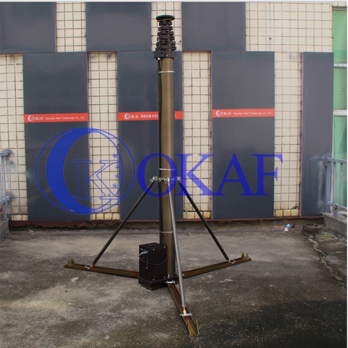 19 Feet Telescopic Antenna Mast Alloy 6063B For Reconnaissance