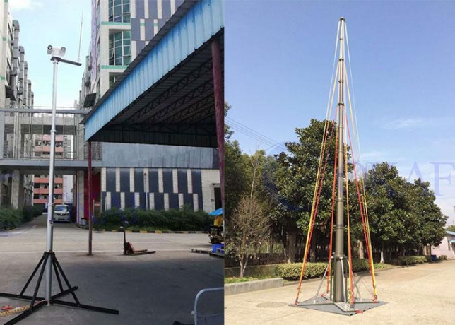 Okaf Mobile Pneumatic Telescopic Mast Pole With Air Pump Aluminium Alloy