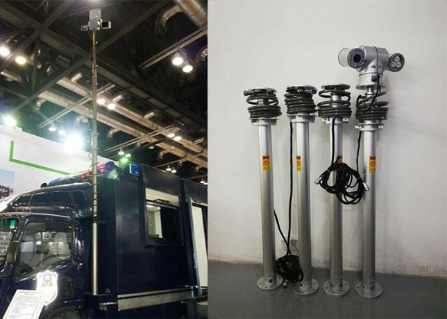 Okaf Mobile Pneumatic Telescopic Mast Pole With Air Pump Aluminium Alloy