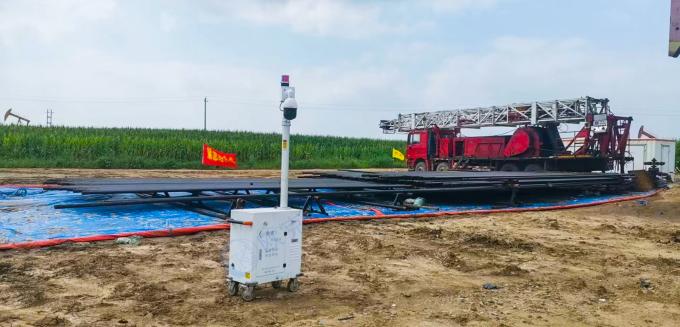 Okaf Mobile Sentry Security Trailer Applied to oilfield monitoring system