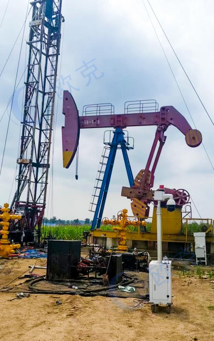 Okaf Mobile Sentry Security Trailer Applied to oilfield monitoring system