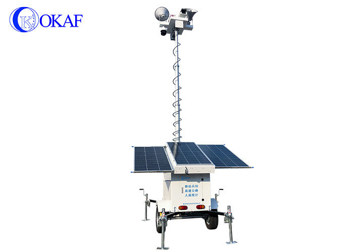 3 - 10m Mobile Sentry Security Trailer People Counting 1080P 4G GPS ...