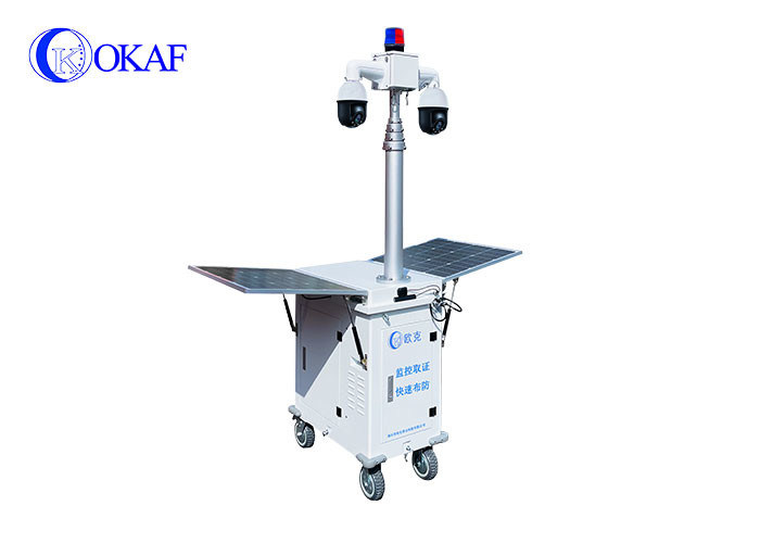 Mobile Solar Sentry 1920x1080 20x PTZ CCTV Camera Tower For ...