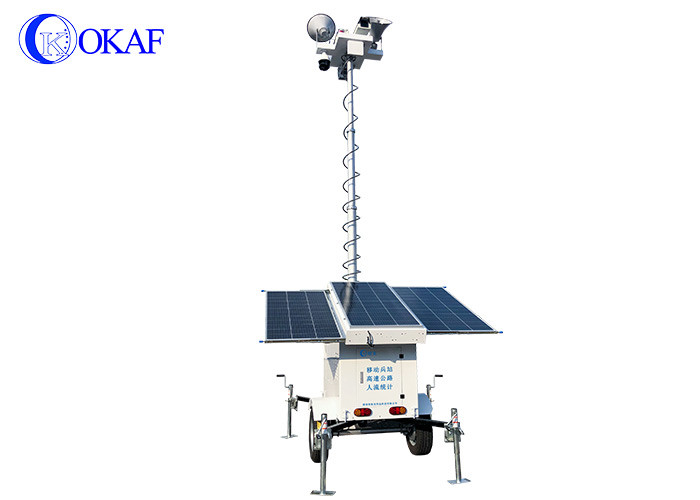 3 - 10m Mobile Sentry Security Trailer People Counting 1080P 4G GPS ...