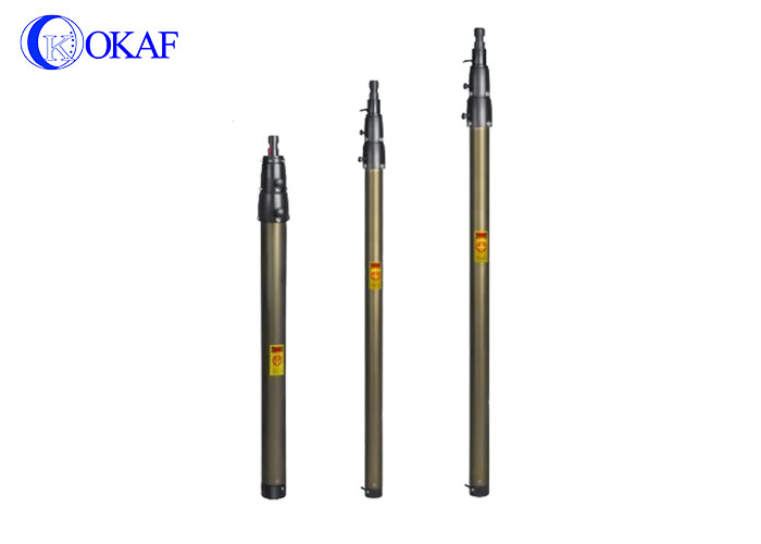 2-6m Lock Mobile Pneumatic Telescoping Pole Mast Ground / Vehicle Mounted
