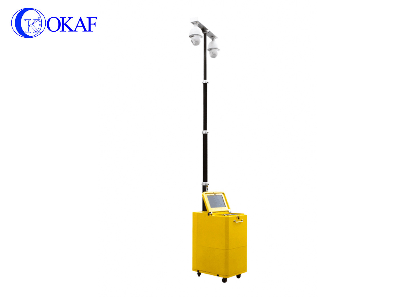 PTZ Camera Monitors Mobile Vehicle Mounted Light Tower Trailers In Real ...