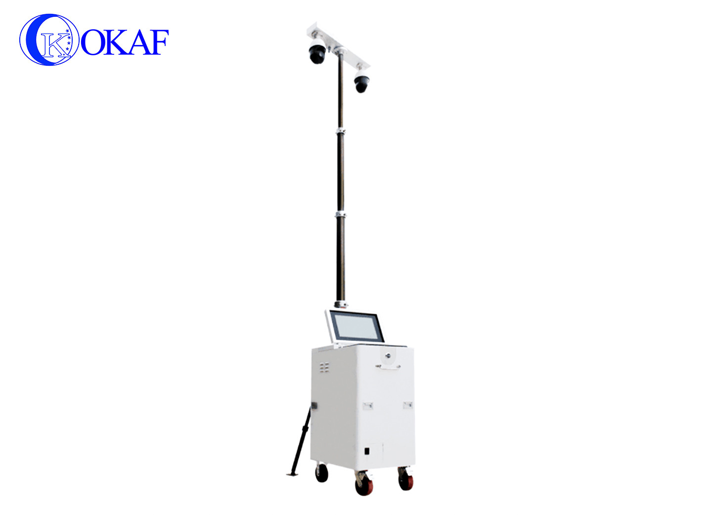 360 Degree Mobile Sentry Surveillance Trailers Solar Trailer Mounted ...