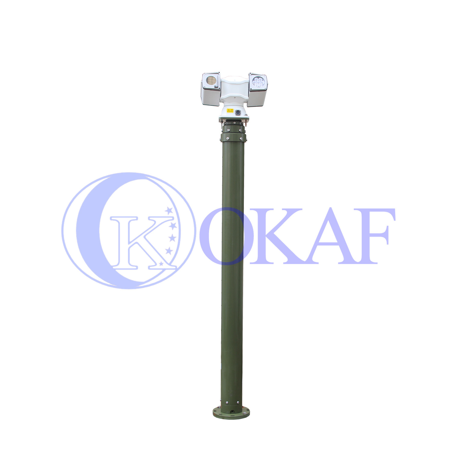 IP66 20m Mobile Surveillance Camera Mast Aluminum alloy 6063